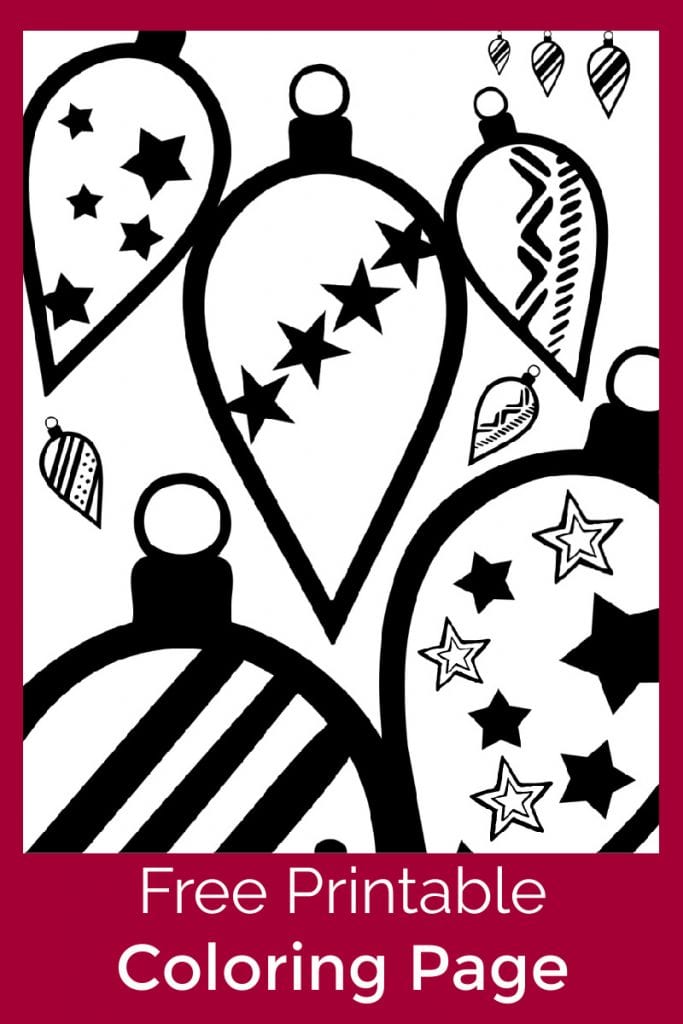 Free Printable Christmas Baubles Coloring Page - Mama Likes This