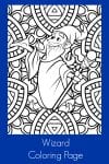 Free Printable Wizard Adult Coloring Page - Mama Likes This