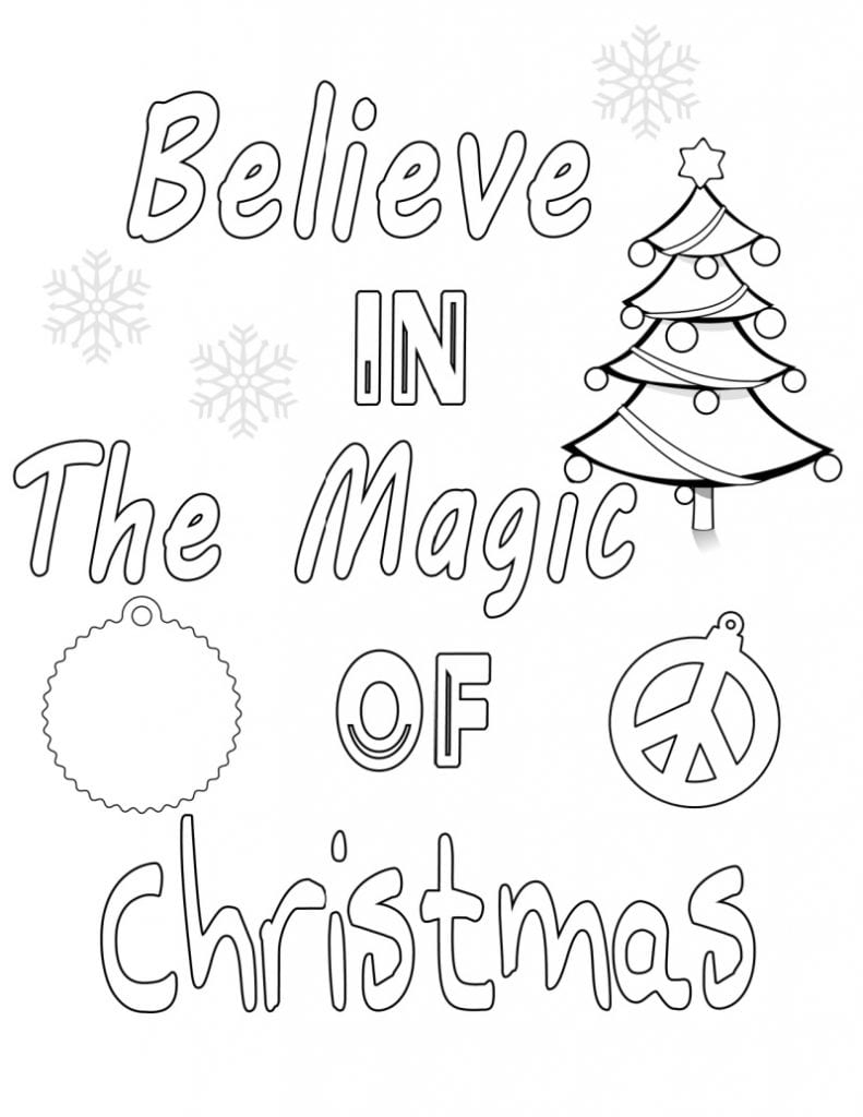 Christmas Magic Coloring Page - Mama Likes This