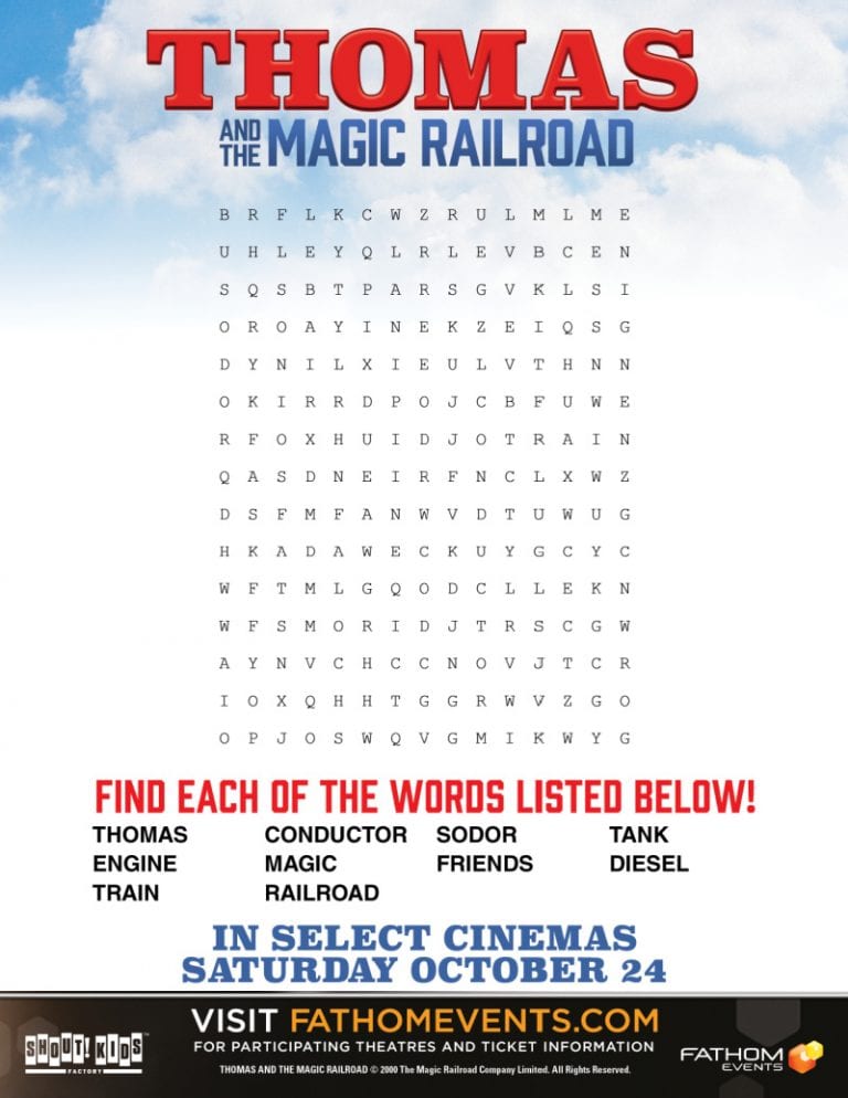 Free Printable Thomas Word Search - Mama Likes This