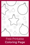 Christmas Ornaments Coloring Page - Mama Likes This