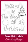 Christmas Magic Coloring Page - Mama Likes This