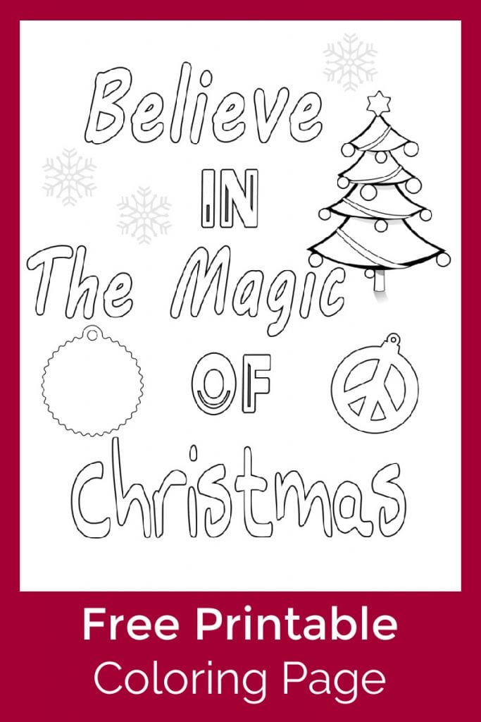 Christmas Magic Coloring Page - Mama Likes This