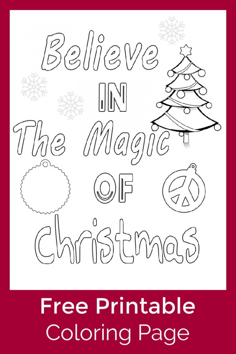 Christmas Magic Coloring Page - Mama Likes This