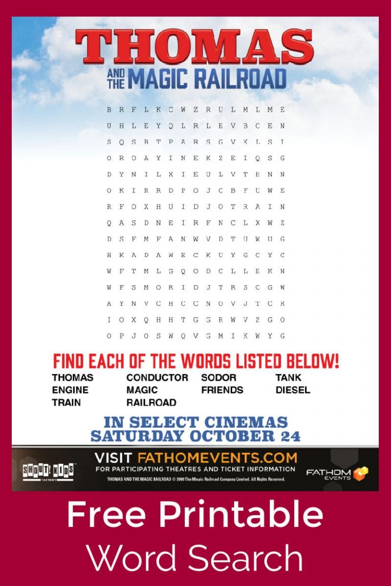 Free Printable Thomas Word Search - Mama Likes This