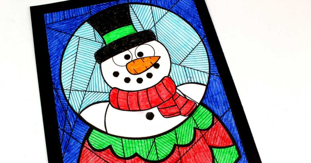 Free Printable Snowman Snow Globe Coloring Page - Mama Likes This