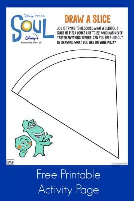 Free Printable Disney Pixar Soul Coloring Page Pizza - Mama Likes This