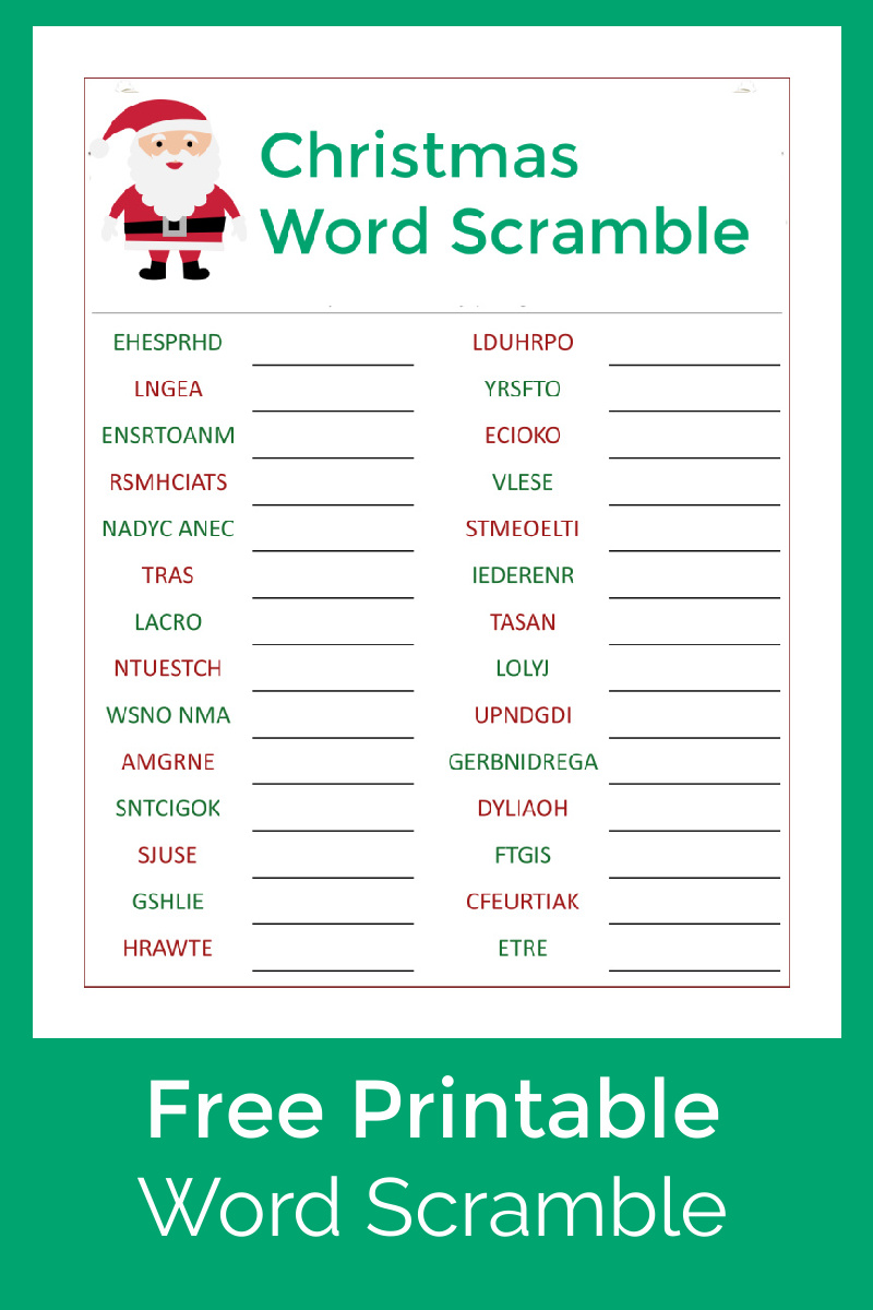 Santa s Christmas Word Scramble Activity Page Mama Likes This Santa s Christmas Word Scramble Activity Page Mama Likes This