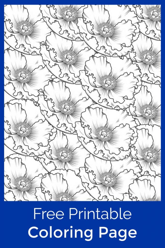 Free Printable Poppy Coloring Page - Mama Likes This