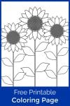 Free Printable Sunflower Garden Coloring Page - Mama Likes This