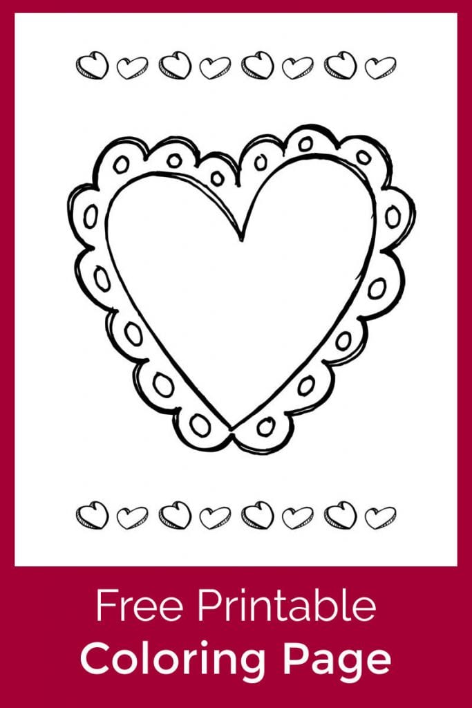 Free Printable Valentine Heart Coloring Page - Mama Likes This