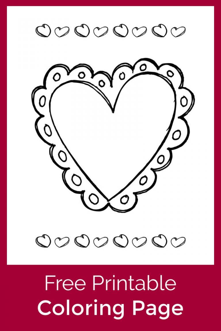 Free Printable Valentine Heart Coloring Page - Mama Likes This
