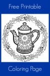 Free Printable Tea Kettle Coloring Page - Mama Likes This