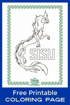 Raya & The Last Dragon Sisu Coloring Page - Mama Likes This