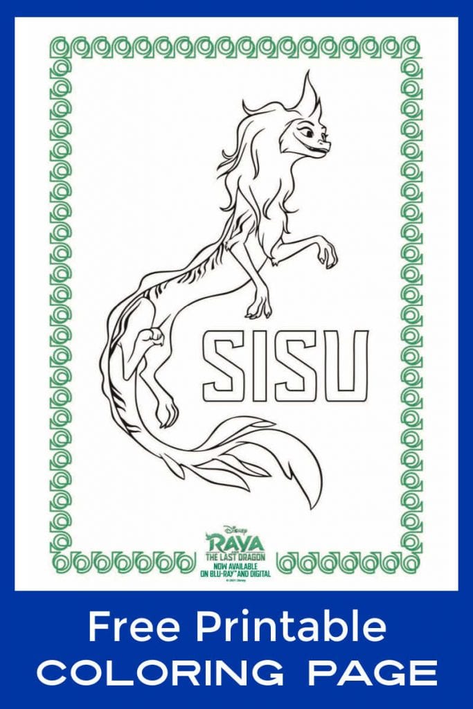 Raya & The Last Dragon Sisu Coloring Page - Mama Likes This