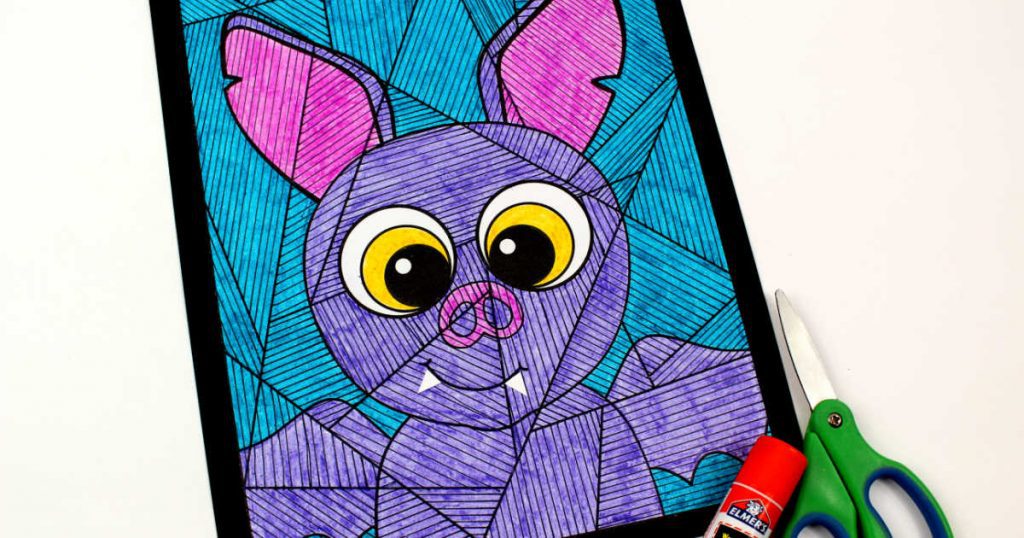 Halloween Bat Coloring Craft for Kids - Mama Likes This