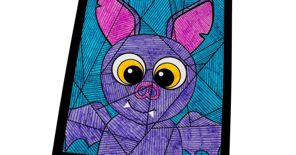 Halloween Bat Coloring Craft for Kids - Mama Likes This