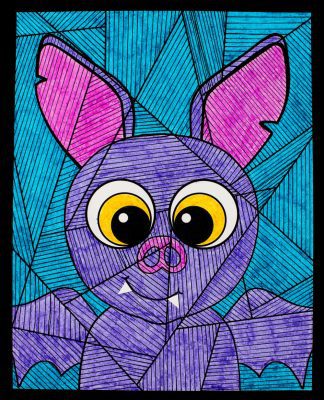 Halloween Bat Coloring Craft for Kids - Mama Likes This