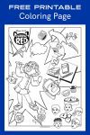 Free Printable Turning Red Coloring Page Collage - Mama Likes This