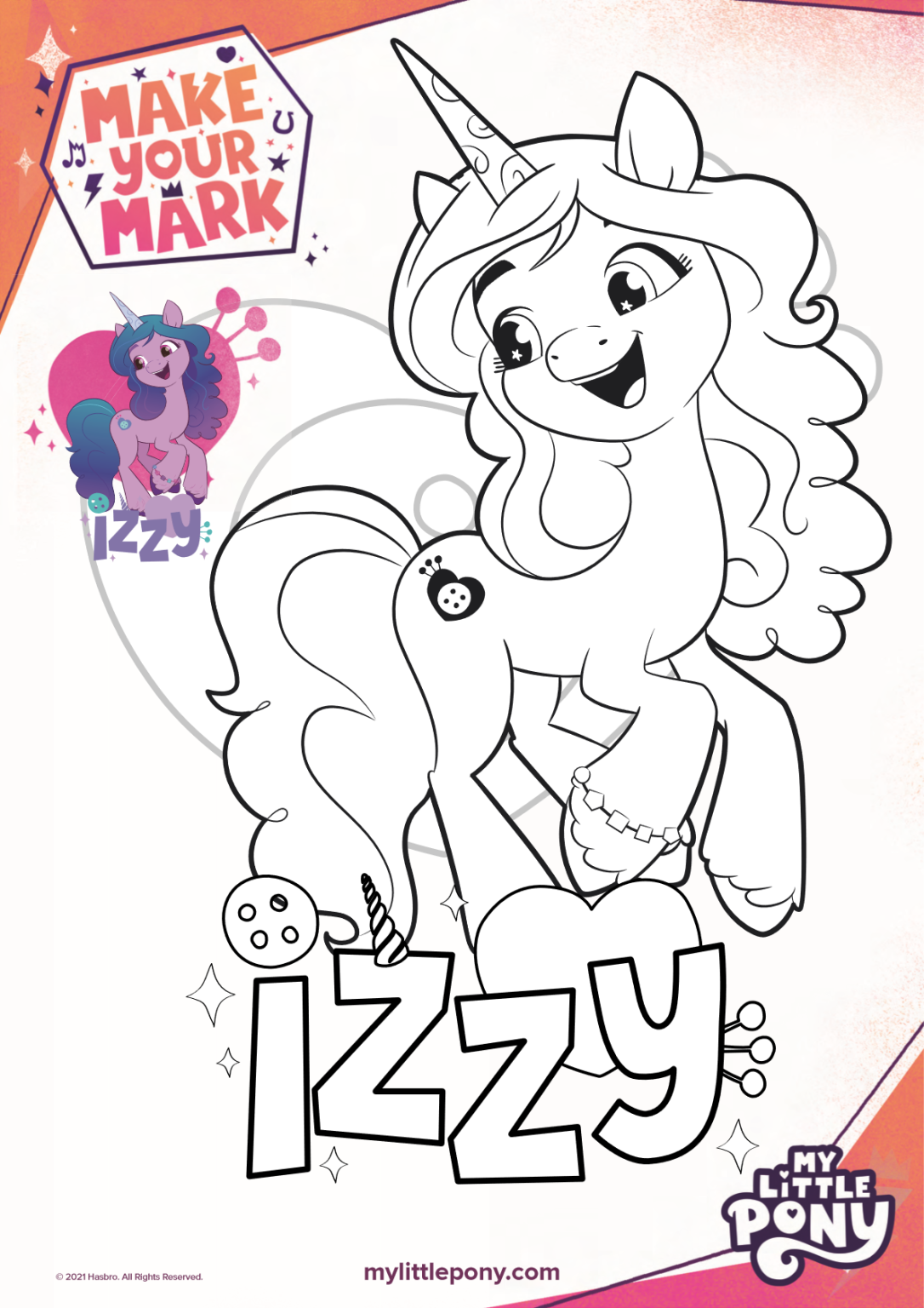 Free Printable My Little Pony Izzy Coloring Page - Mama Likes This