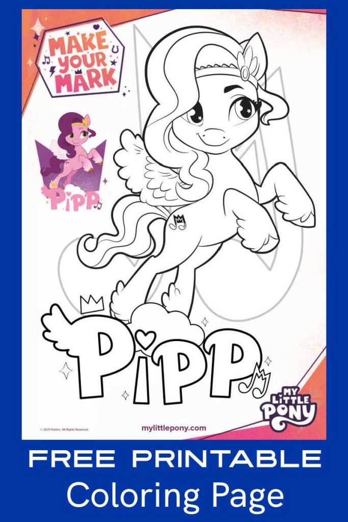Free Printable My Little Pony Pipp Coloring Page - Mama Likes This