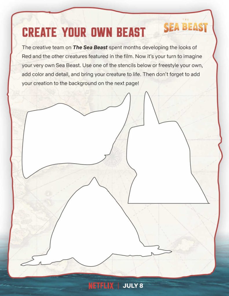 Free Printable Sea Beast Activity Packet - Mama Likes This