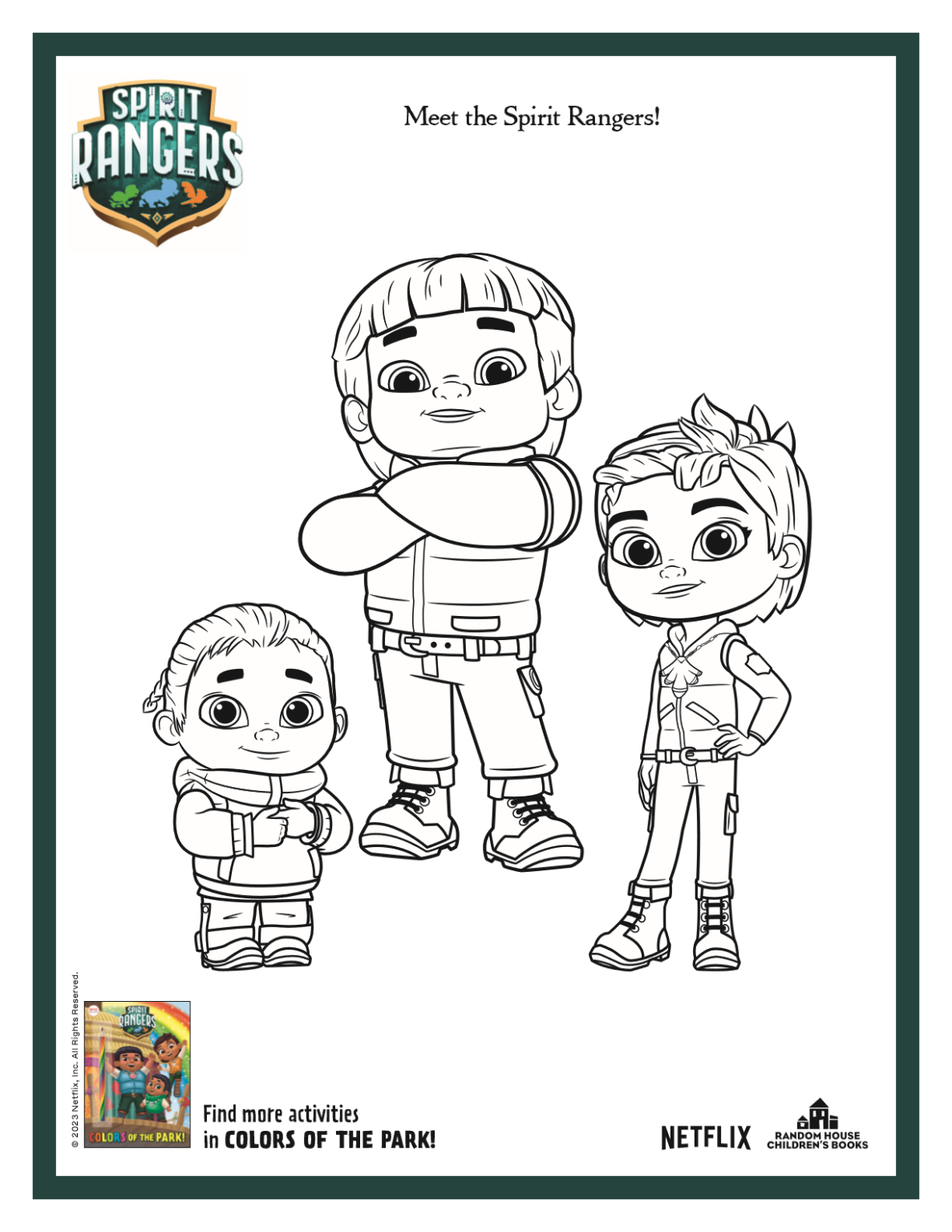 Spirit Rangers Characters Coloring Page - Mama Likes This
