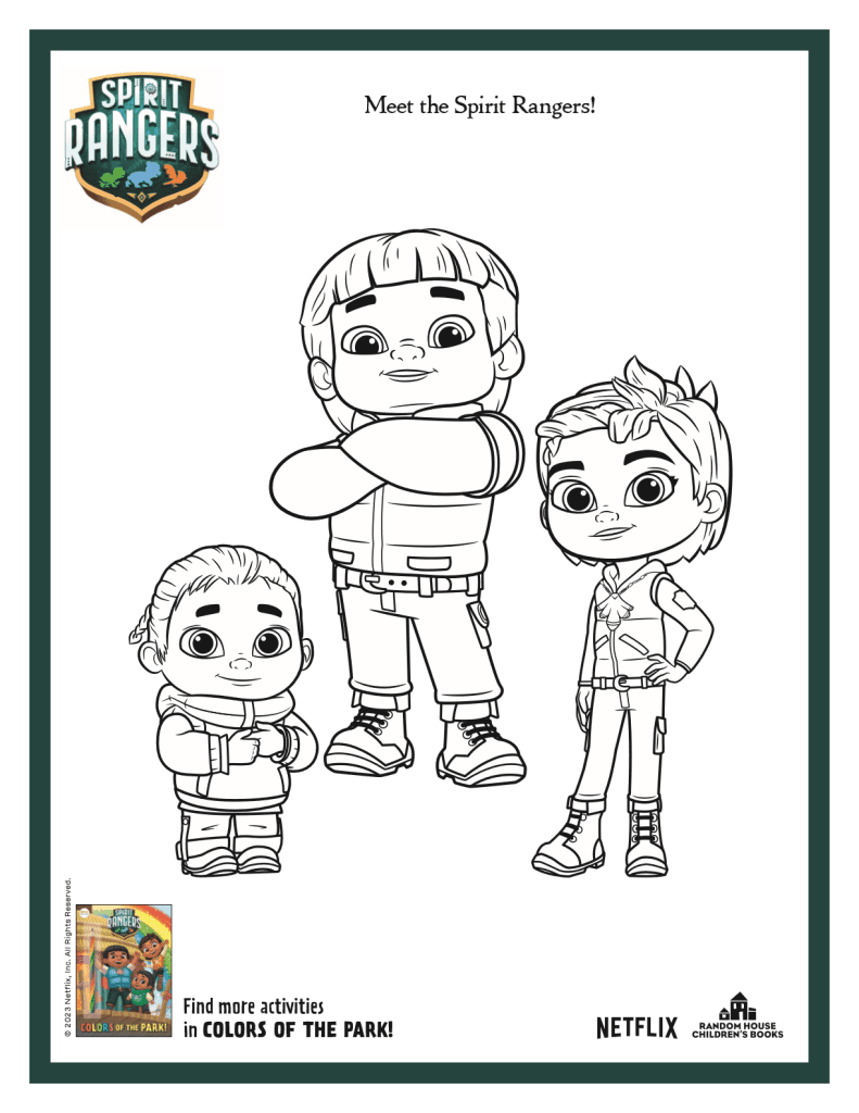 Spirit Rangers Characters Coloring Page - Mama Likes This