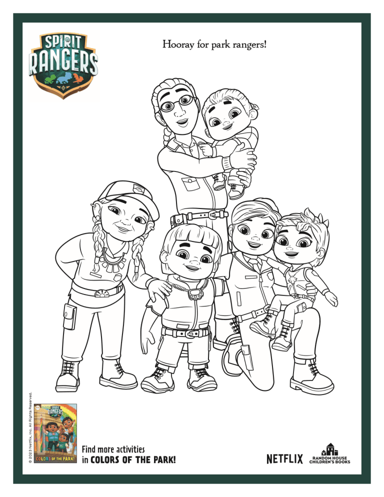 Spirit Rangers Family Coloring Page - Mama Likes This