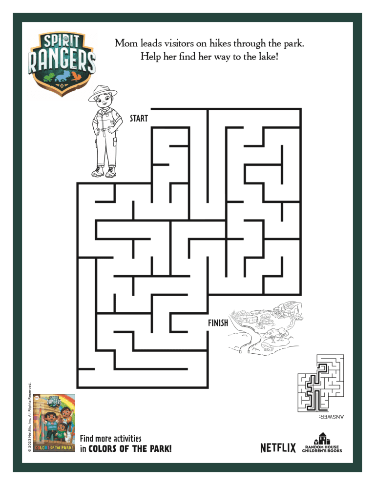Free Printable Spirit Rangers Maze - Mama Likes This