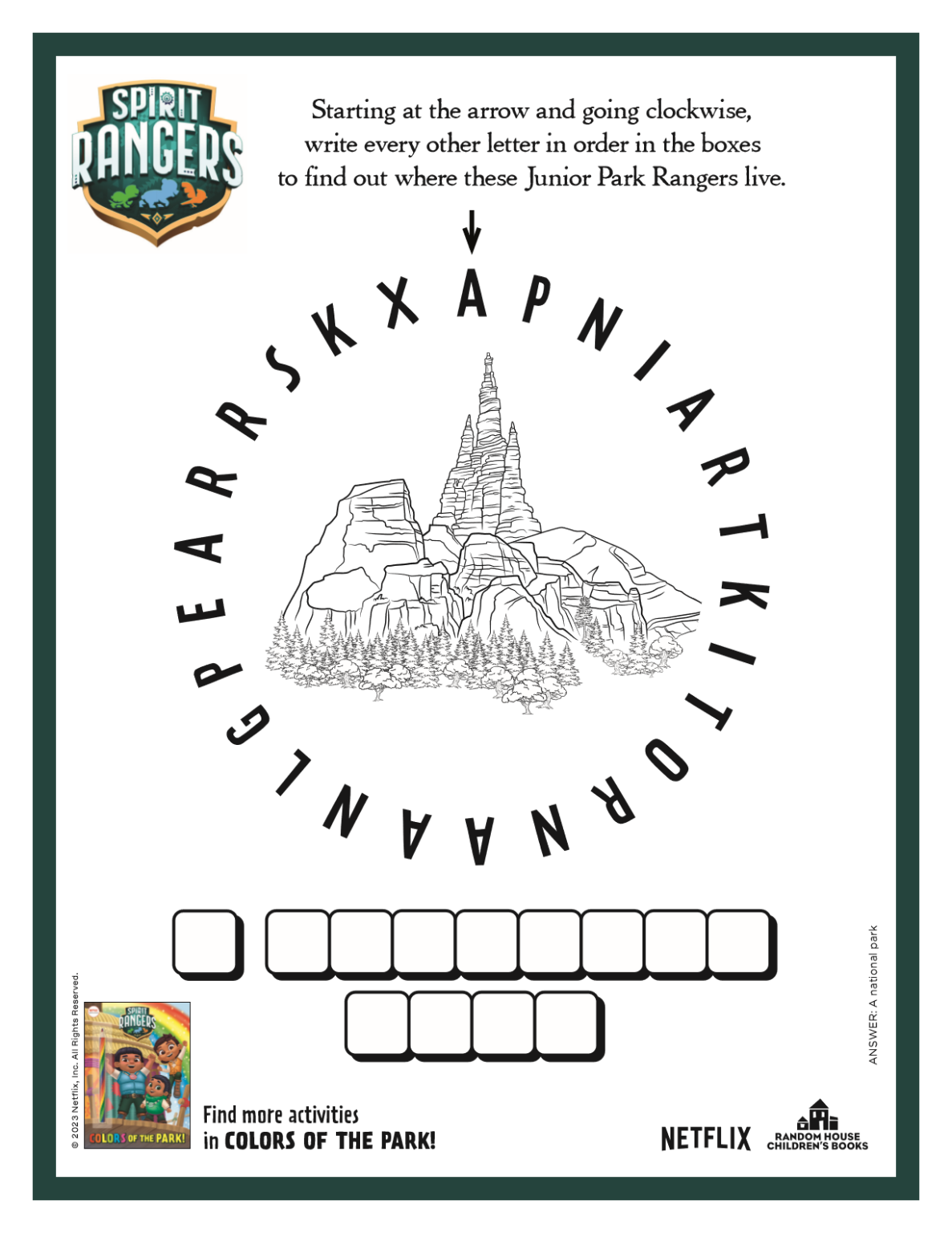 Free Printable Spirit Rangers Word Puzzle - Mama Likes This