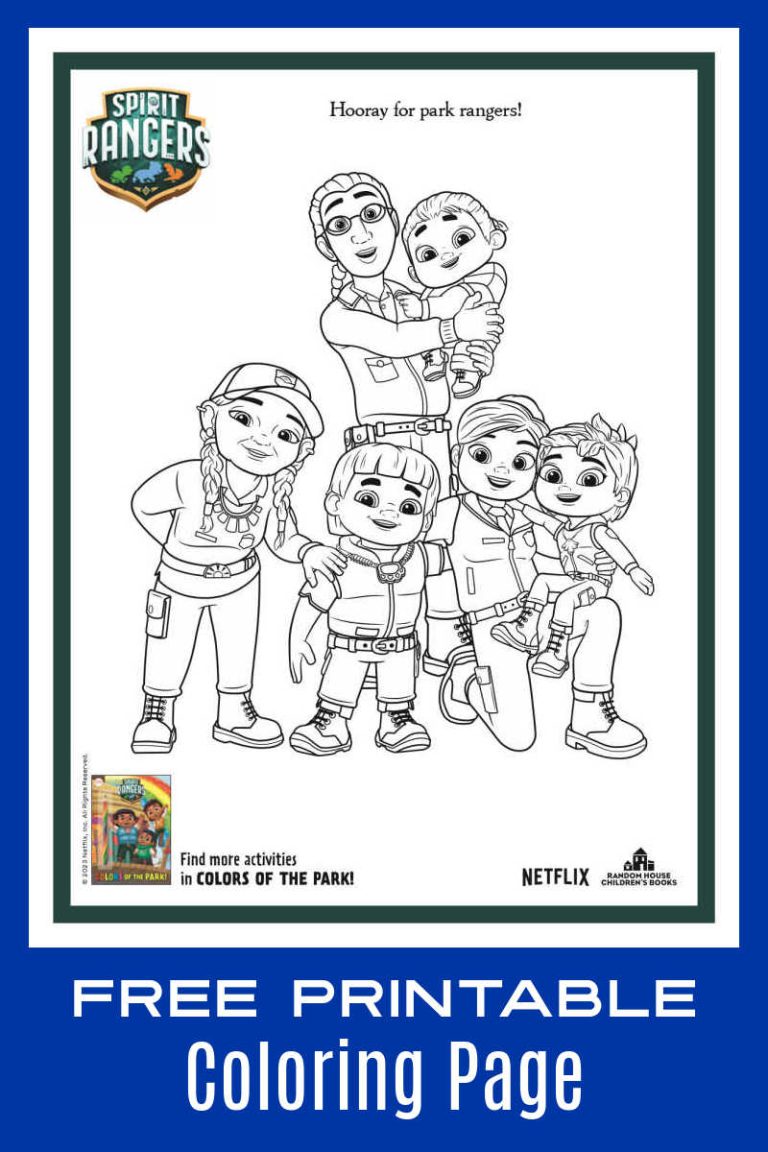 Spirit Rangers Family Coloring Page - Mama Likes This