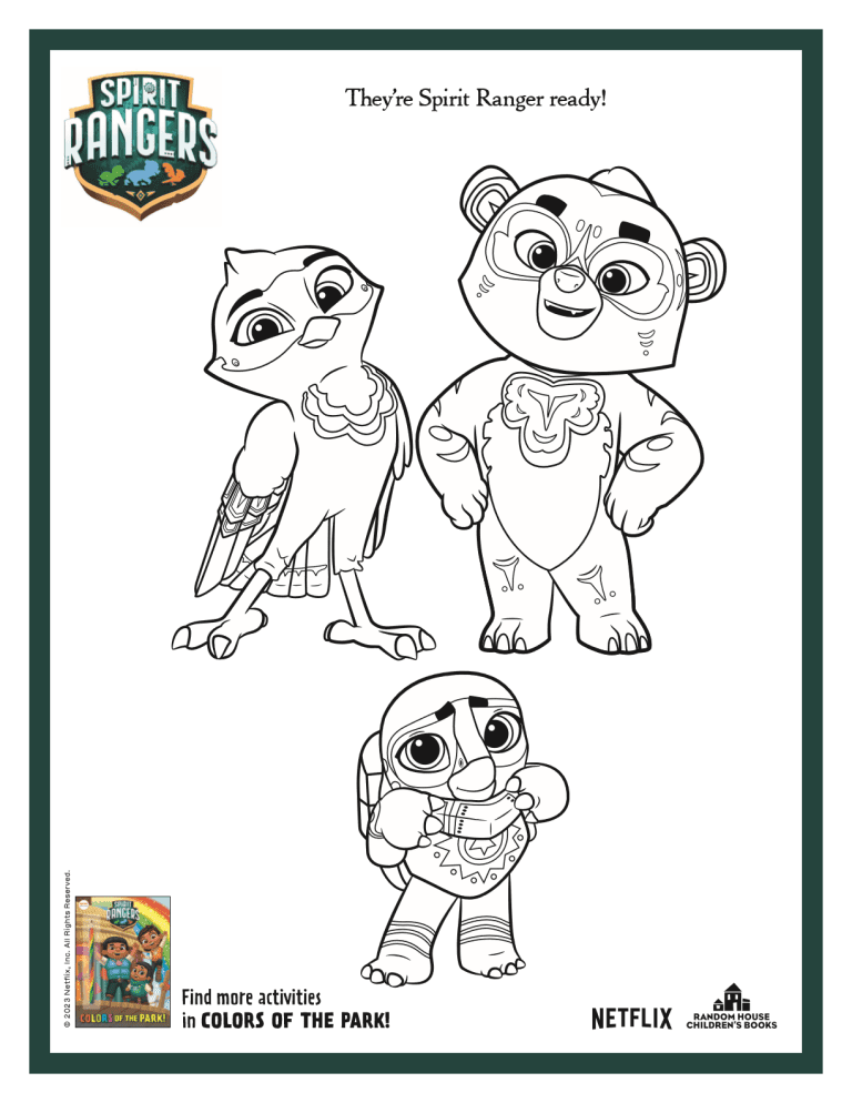 Spirit Rangers Forms Coloring Page - Mama Likes This