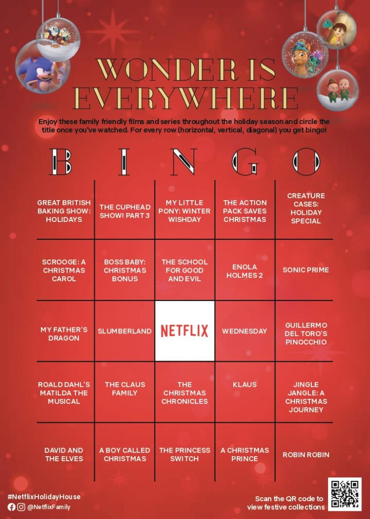Free Printable Netflix Holiday Bingo - Mama Likes This