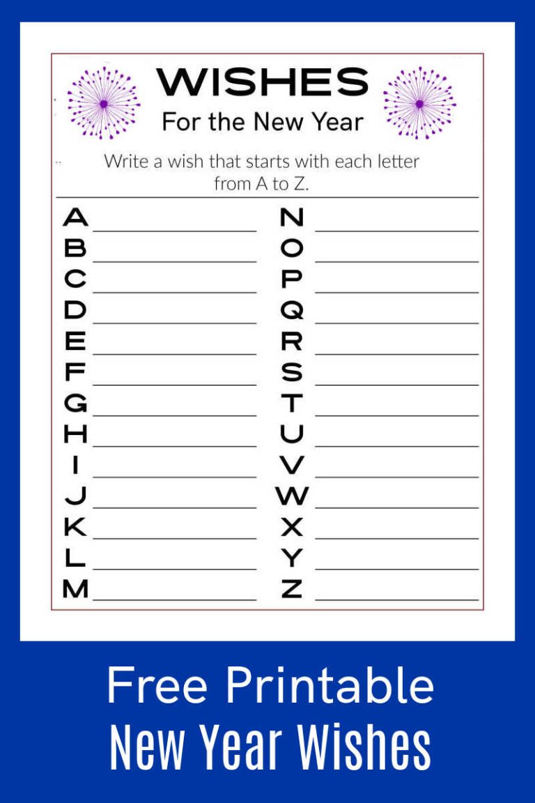 Free New Year Printable Activity Page - Mama Likes This
