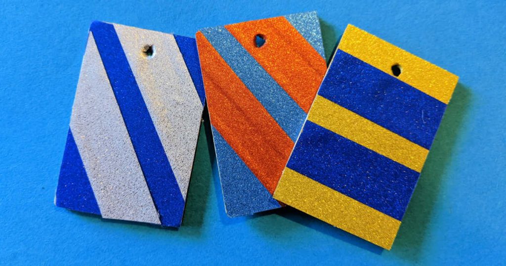 Washi Tape Team Colors Gift Tag Craft - Mama Likes This