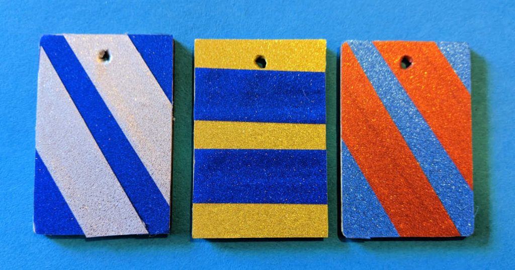 Washi Tape Team Colors Gift Tag Craft - Mama Likes This