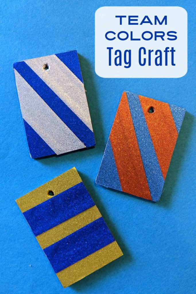 Washi Tape Team Colors Gift Tag Craft - Mama Likes This