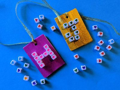 Washi & Beads Initial Gift Tag Craft - Mama Likes This