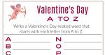 Free Printable A to Z Valentine Word Activity Page 💕📝 - Mama Likes This