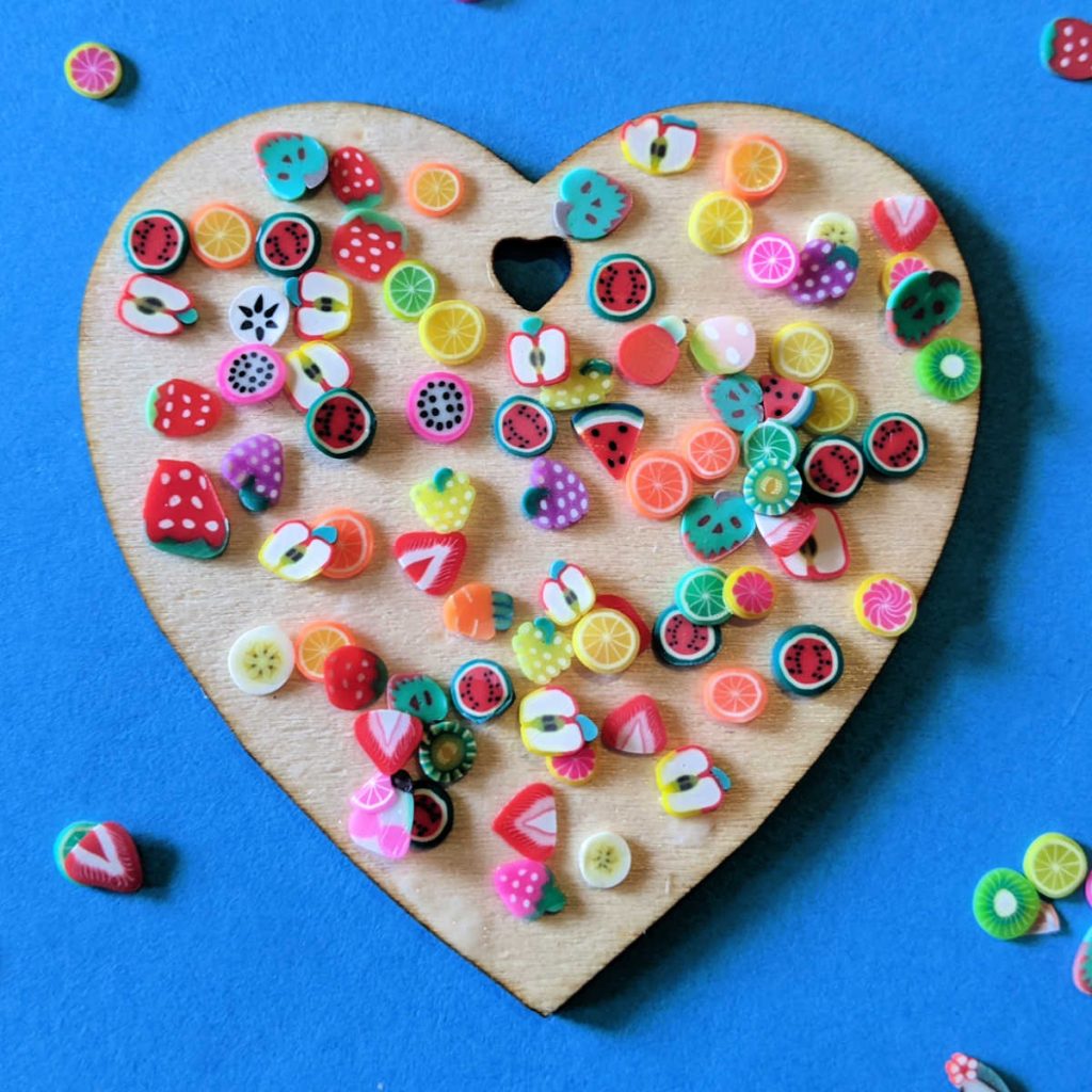Easy Fruit Lovers Heart Craft 🍉🍊🍇 - Mama Likes This