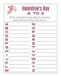 Free A to Z Valentine Word Activity Page - Mama Likes This