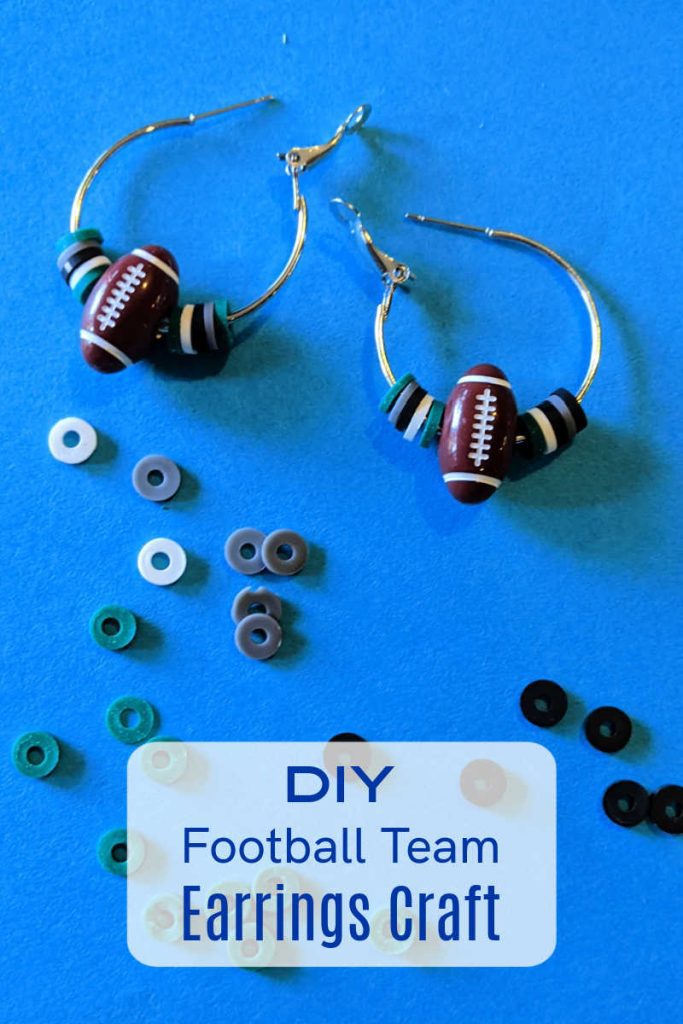 DIY Football Team Hoop Earrings Craft - Mama Likes This
