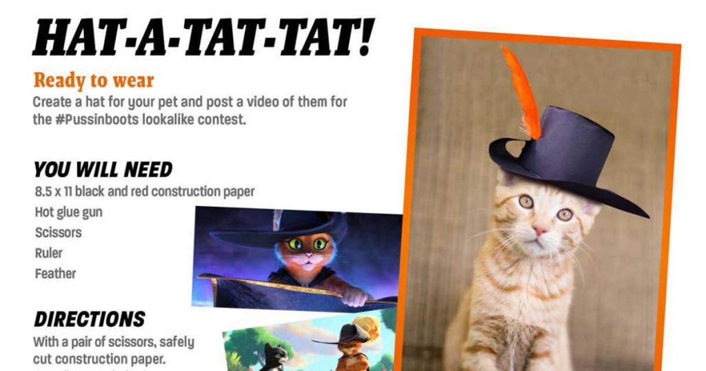 Puss in Boots Cat Hat Craft - Mama Likes This