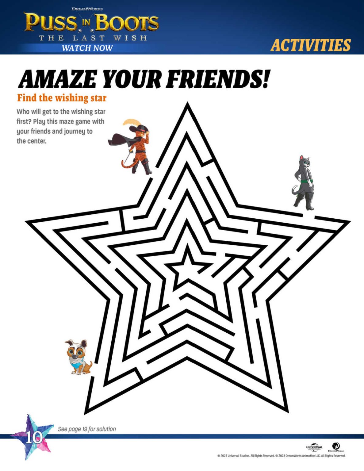 Free Printable Puss in Boots Maze - Mama Likes This