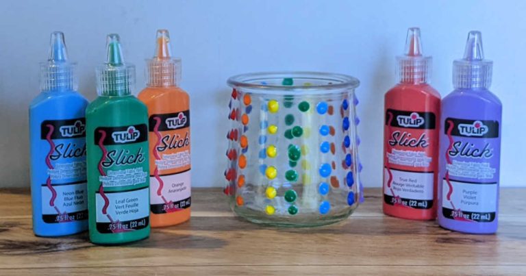 Upcycled Oui Jar Rainbow Painted Jar Craft - Mama Likes This