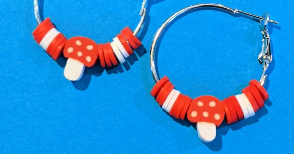 Easy DIY Mario Mushroom Earrings Craft - Mama Likes This
