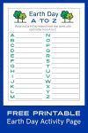 Free A to Z Earth Day Word Activity Page - Mama Likes This