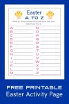 Free Printable A to Z Easter Word Activity Page - Mama Likes This