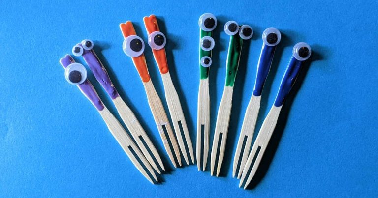 Easy Googly Eye Appetizer Forks Craft - Mama Likes This